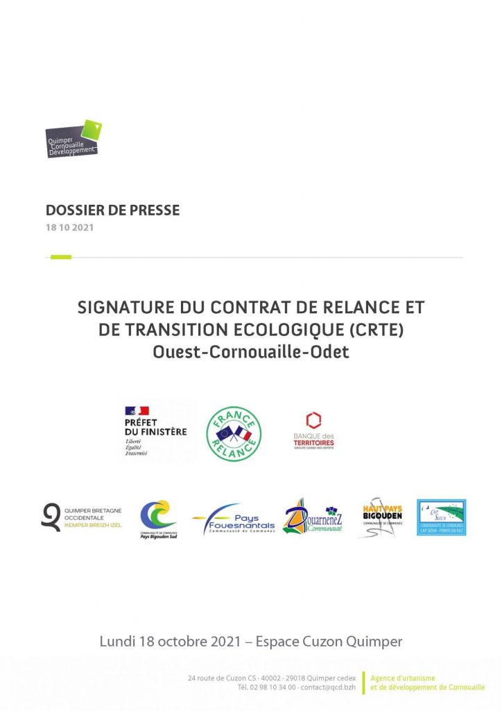 Dossier de presse | Signature du Contrat de relance et de transition écologique (CRTE) | 18 ...